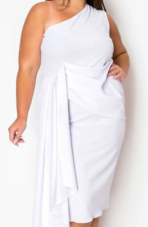 L I V D Esme Draped One-shoulder Dress