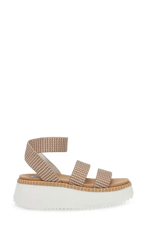 Steve Madden Shelle Platform Wedge Sandal - Taupe Multi
