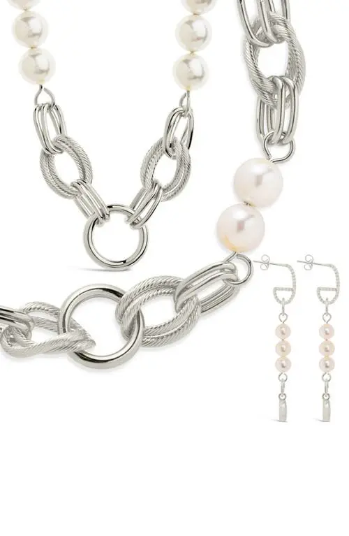 Sterling Forever Ivanna Pearl Jewelry Set