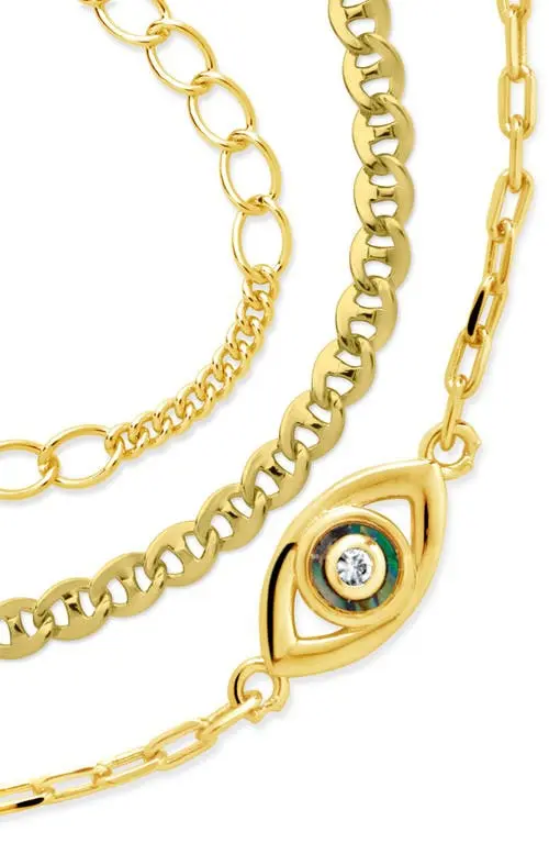 Sterling Forever Set Of 3 Chain Bracelets