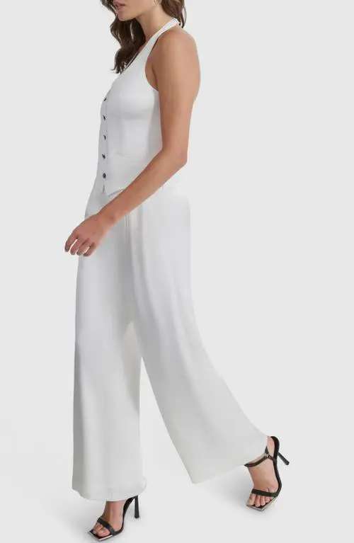 Dkny Halter Tuxedo Jumpsuit