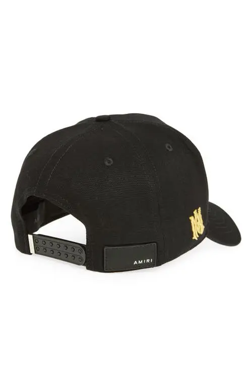 Amiri Hollywood Embroidered Cotton Canvas Baseball Cap