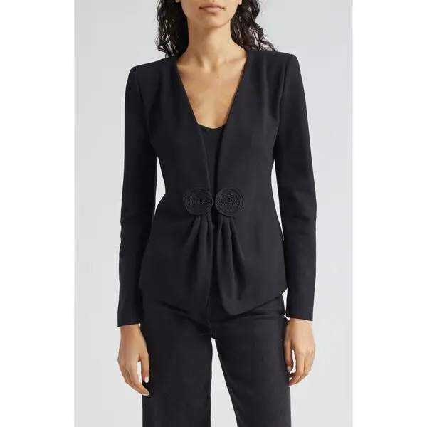 Emporio Armani Shaped V-neck Jersey Jacket