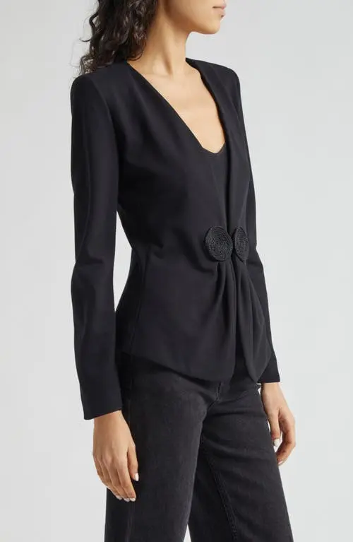 Emporio Armani Shaped V-neck Jersey Jacket