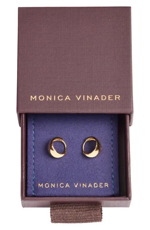 Monica Vinader Tapered Huggie Hoop Earrings - 18ct Gold Vermeil
