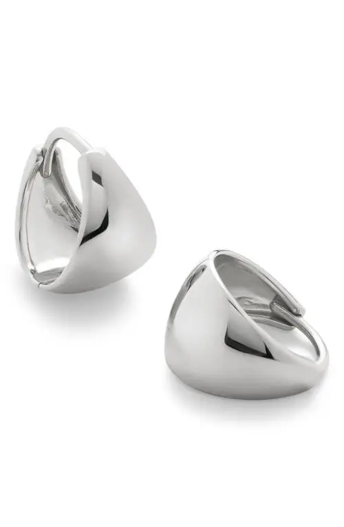Monica Vinader Tapered Huggie Hoop Earrings - Sterling Silver