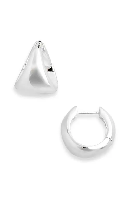 Monica Vinader Tapered Small Hoop Earrings - Sterling Silver