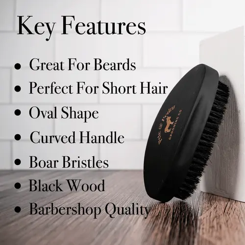 PETE & PEDRO Oval Military Hair & Beard Brush