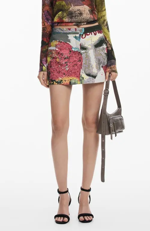 Desigual Lacroix Printed Mini Skirt