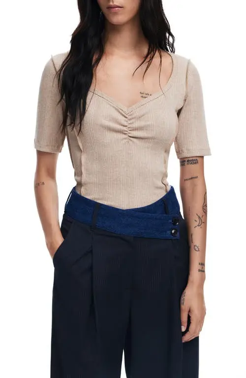 Desigual Pica Top - Brown
