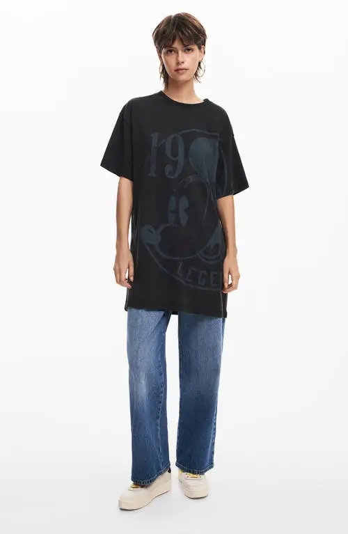 Desigual Mickey Mouse Cotton Graphic T-shirt Dress