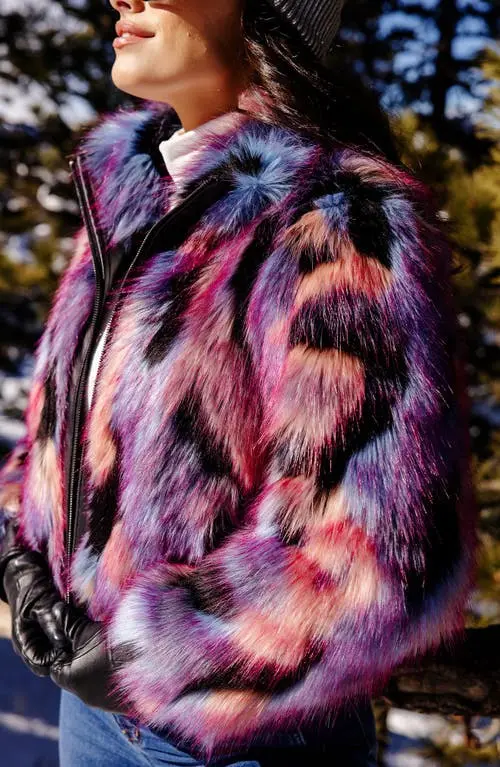 Fabulous Furs Cosmo Faux Fur Crop Jacket