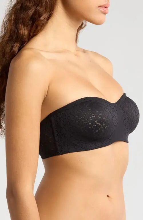 Chantelle Norah Lace Trim Bandeau Bra - Black-11