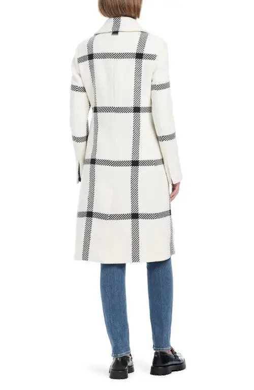 Vince Camuto Plaid Wool-blend Coat