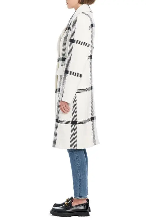 Vince Camuto Plaid Wool-blend Coat