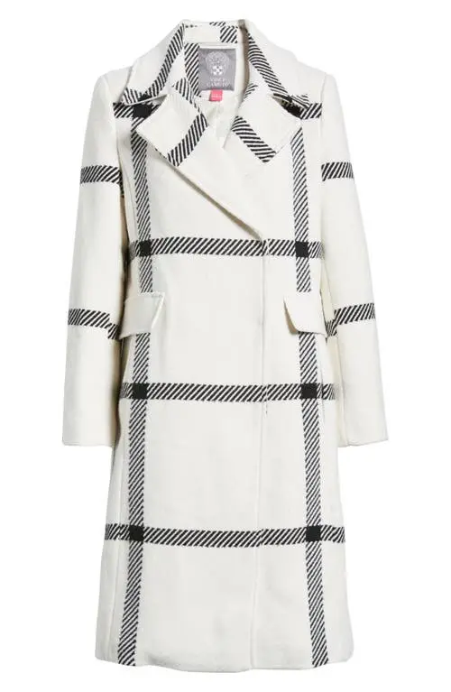 Vince Camuto Plaid Wool-blend Coat