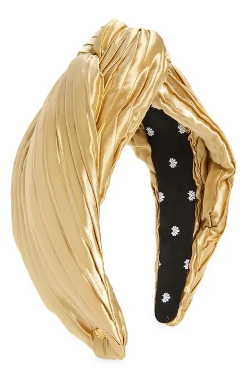 Lele Sadoughi Greta Satin Knot Headband - Gold