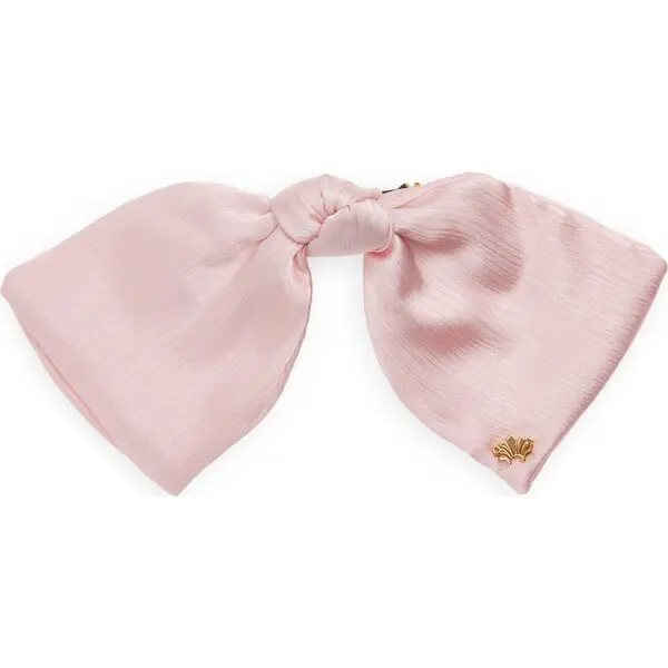 Lele Sadoughi Paloma Satin Bow Barrette - Blush