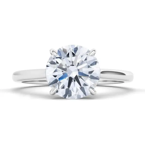 HAUTECARAT Round Brilliant Cut Lab Grown Diamond Ring - 2.00 Ctw 18k White Gold