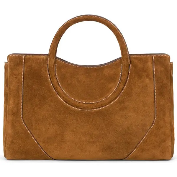 Staud Maude Leather Satchel - Tan