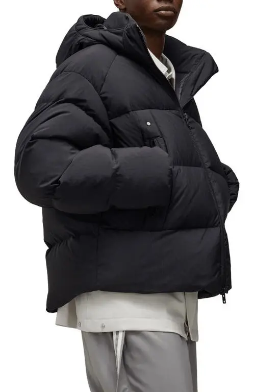 Y3 Down Puffer Jacket With Removable Hood