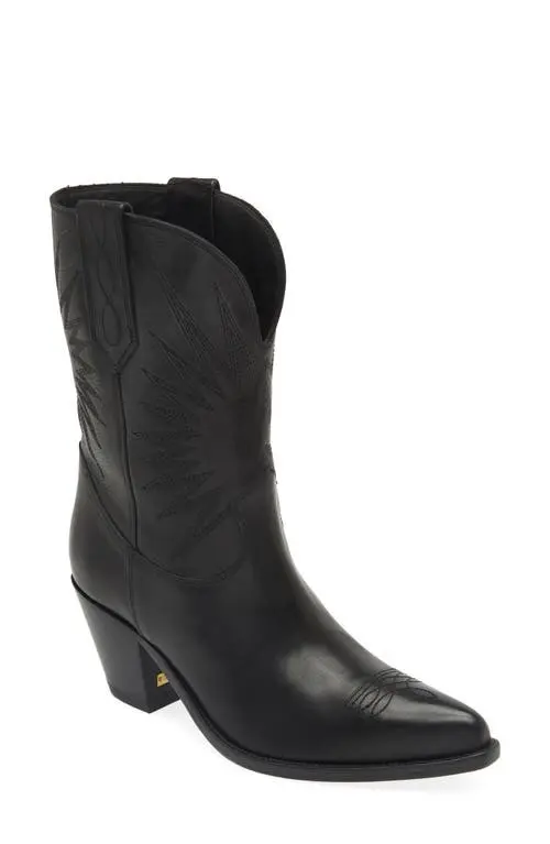 GOLDEN GOOSE Wish Star Western Boots - Black