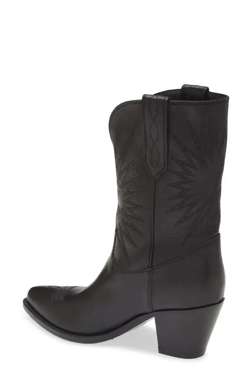 GOLDEN GOOSE Wish Star Western Boots - Black