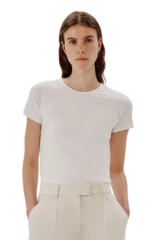 Another Tomorrow Fitted T-shirt - White