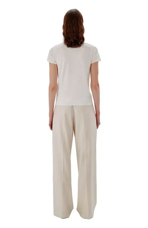 Another Tomorrow Fitted T-shirt - White