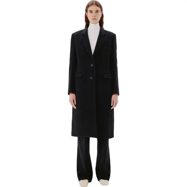 Another Tomorrow Tailored Coat - Black