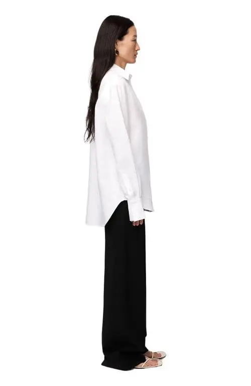 Another Tomorrow Linen Oversized Shirt