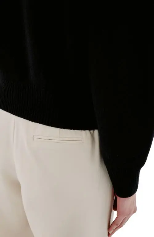 Another Tomorrow Cashmere Knit Sweatshirt - Black