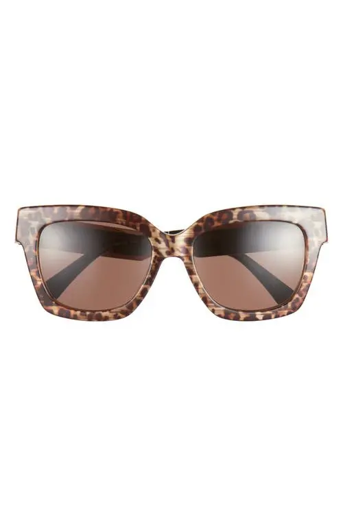 Michael Kors 54mm Square Sunglasses - Brown Havana