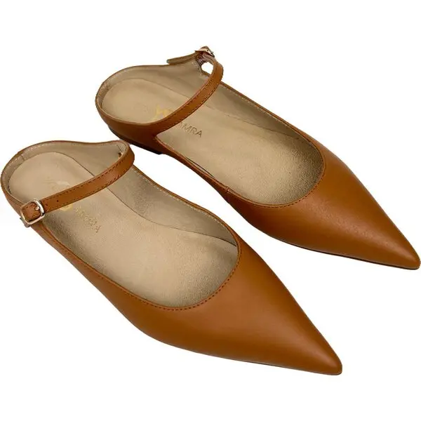 Yosi Samra Vida Pointed Toe Mule - Whiskey