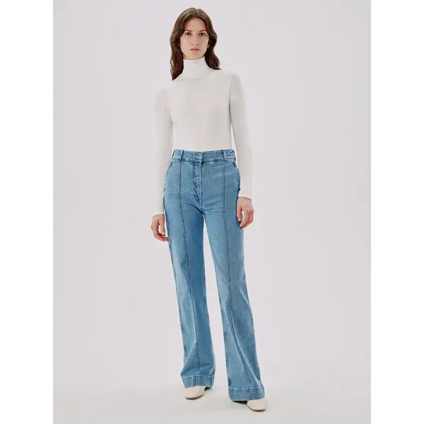 Another Tomorrow Turtleneck Bodysuit - White