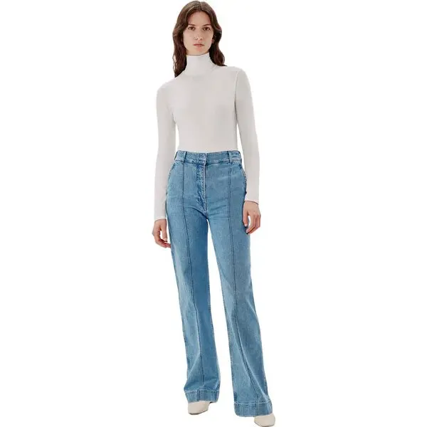 Another Tomorrow Turtleneck Bodysuit - White