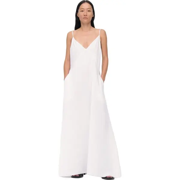 Another Tomorrow Seamed Slip Dress