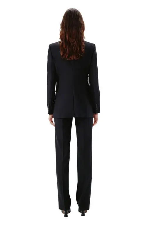 Another Tomorrow Single-button Peak Lapel Jacket - Black