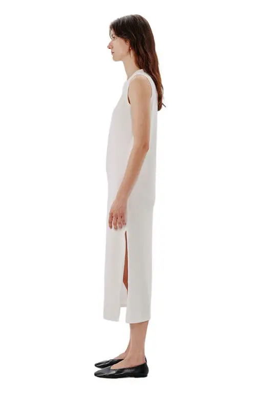 Another Tomorrow Sleeveless Tee Dress - White