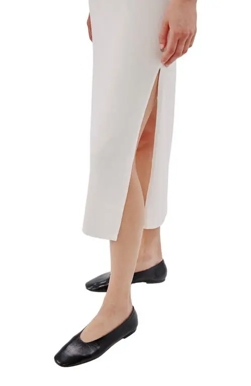 Another Tomorrow Sleeveless Tee Dress - White