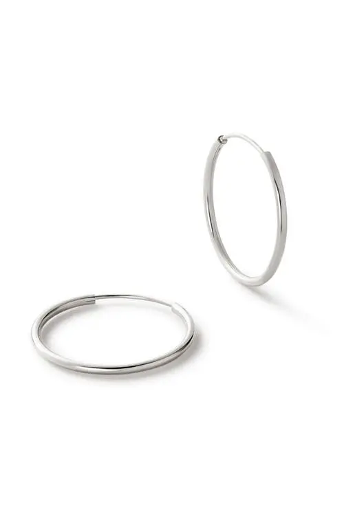 ANA LUISA Hoop Earrings - White Gold