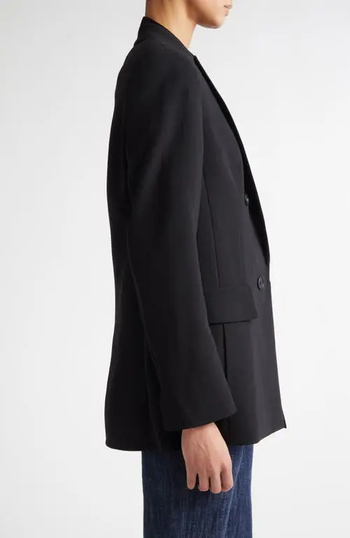 Akris Lucia Double-breasted Wool-blend Blazer - 009 Black