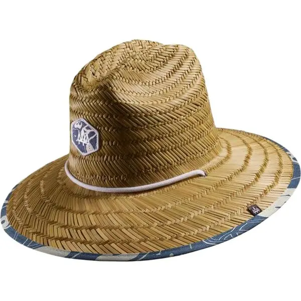 HEMLOCK HAT CO Harvey Straw Lifeguard Hat - Smiley Faces