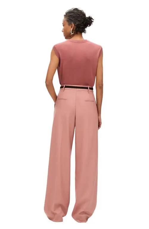 Another Tomorrow Relaxed Wide-leg Wool Trousers