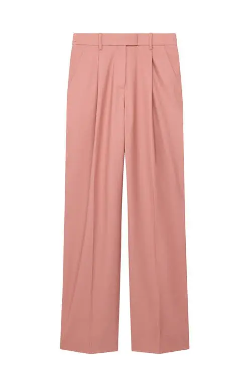Another Tomorrow Relaxed Wide-leg Wool Trousers