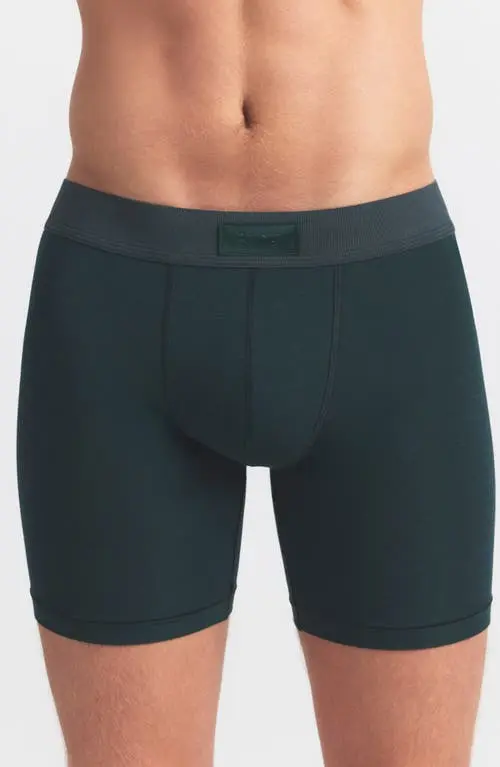 SKIMS 3-pack 5-inch Stretch Cotton & Modal Boxer Briefs - Blue Black Multi