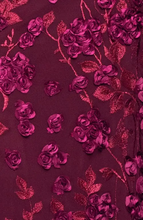 XSCAPE EVENINGS Embroidered Floral Gown