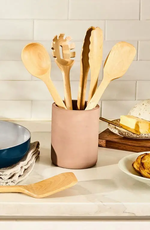 CARAWAY 5-piece Birch Kitchen Utensil Set