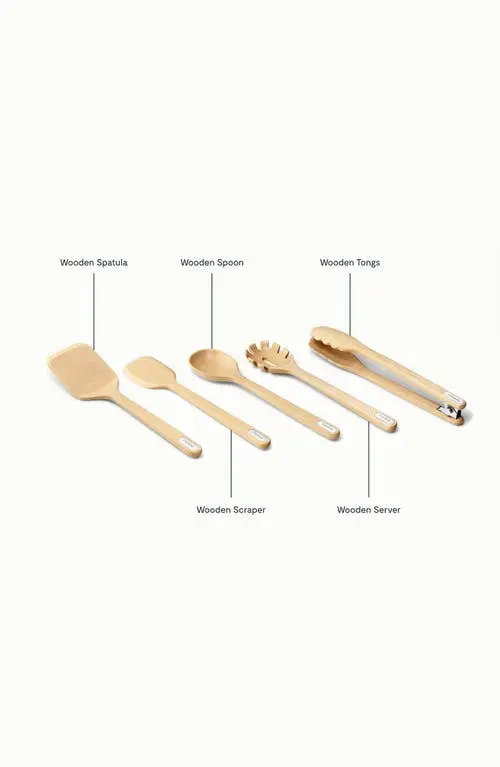 CARAWAY 5-piece Birch Kitchen Utensil Set