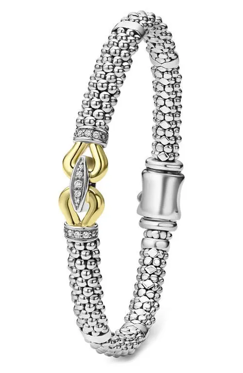 Lagos Derby Diamond Rope Bracelet - Two-tone
